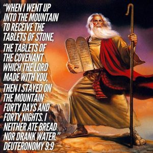 Fasting these forty days and nights, holy Moses too merited to speak ...